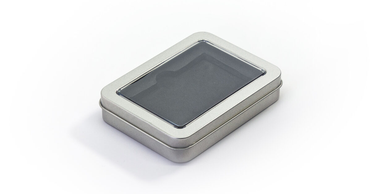 Metal Full View Window Tin | EveryUSB.com