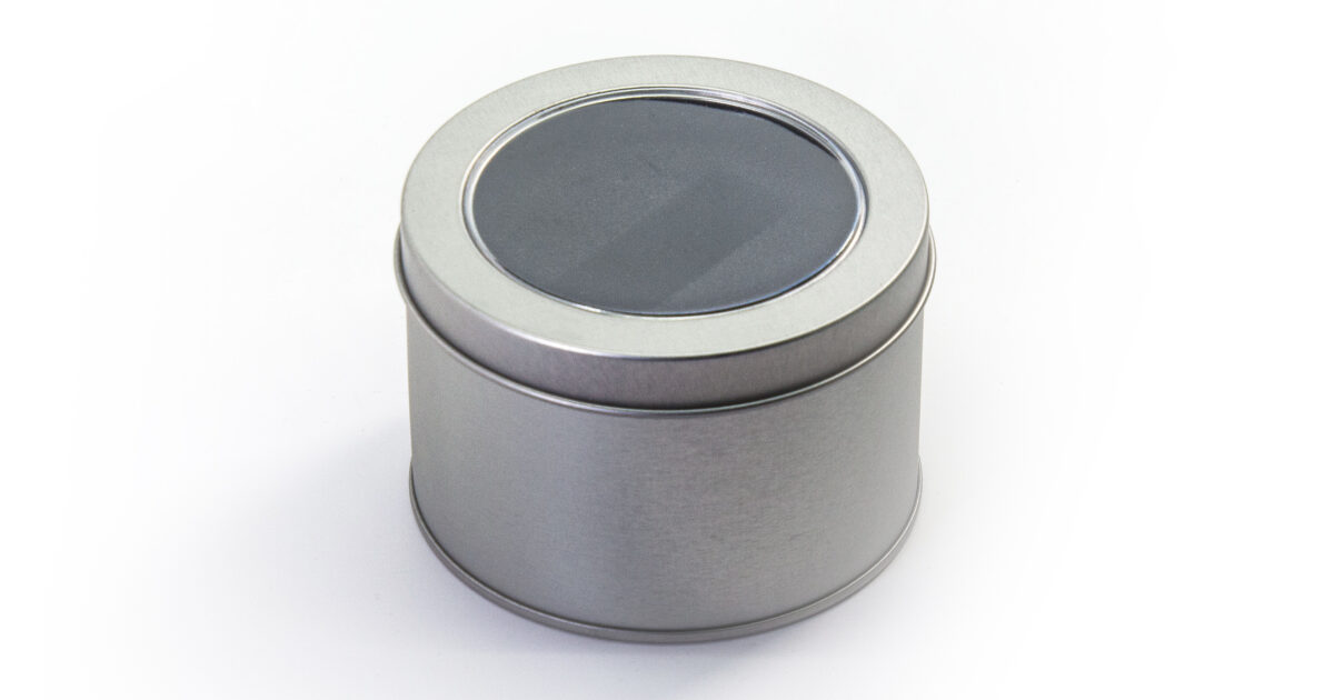 Round Metal Window Tin | EveryUSB.com