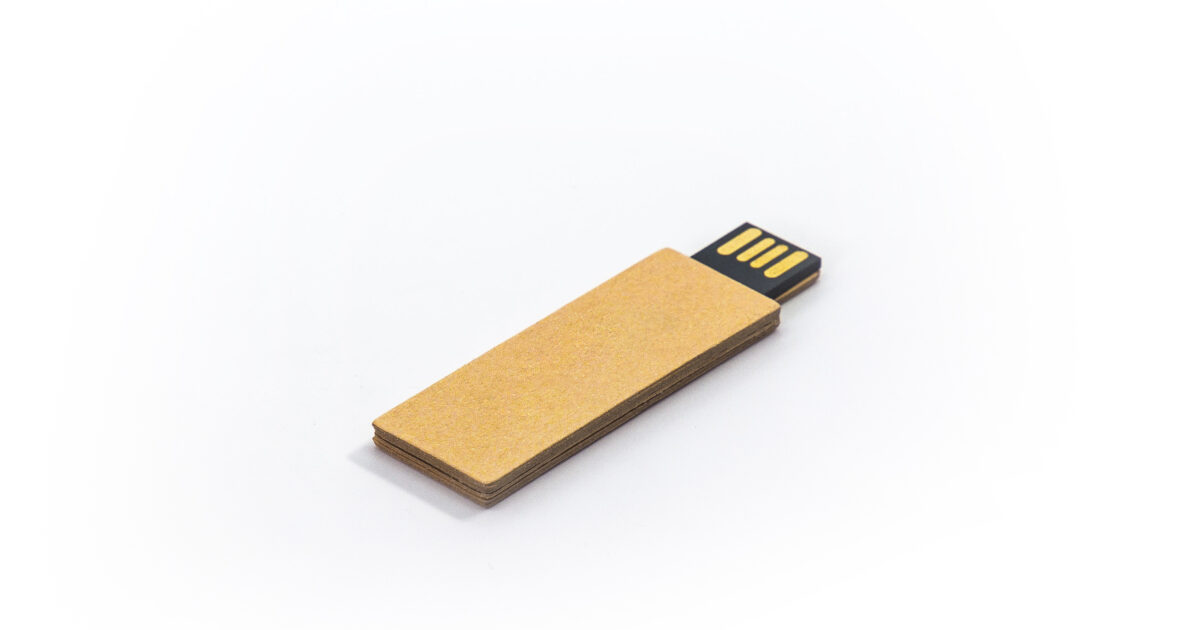Slim Rectangular Cardboard USB Drive | EveryUSB.com